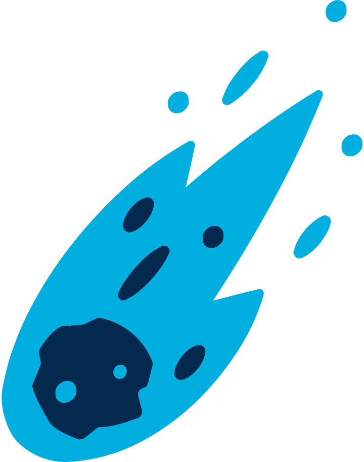 Comet Illustration in PNG, SVG