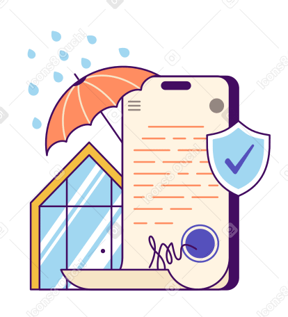 Online insurance services with electronic signature Illustration in PNG ...