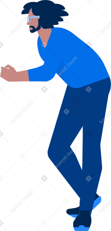 Man leaning Illustration in PNG, SVG