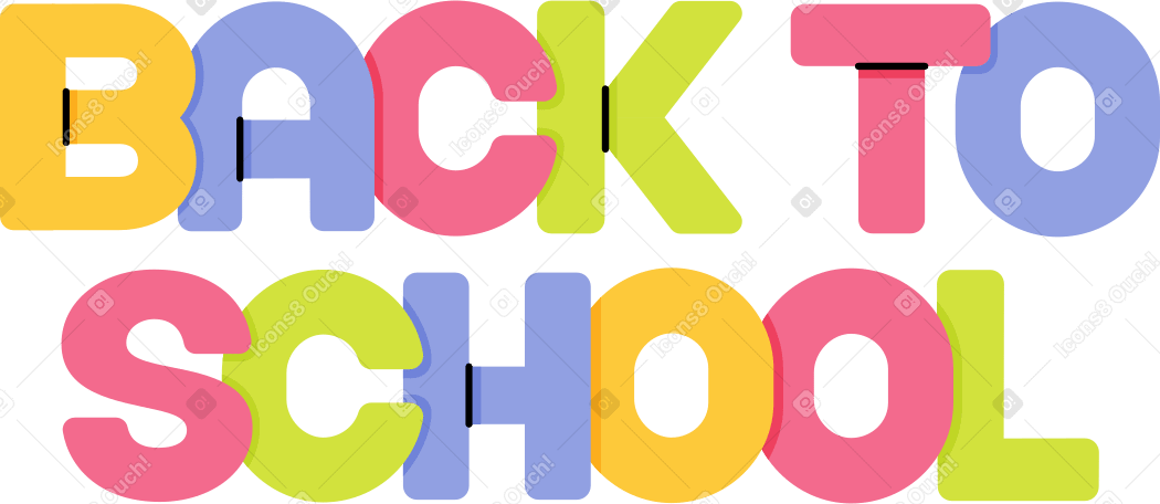 Lettering back to school Illustration in PNG, SVG