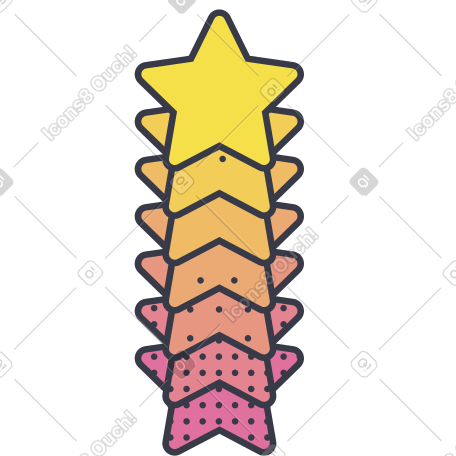 Stars animated illustration in GIF, Lottie (JSON), AE