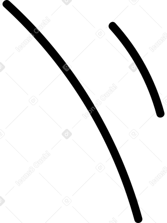 Two black lines Illustration in PNG, SVG