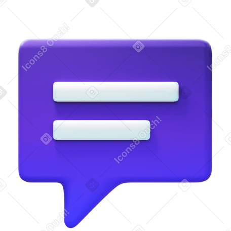 3D comments bubble Illustration in PNG, SVG