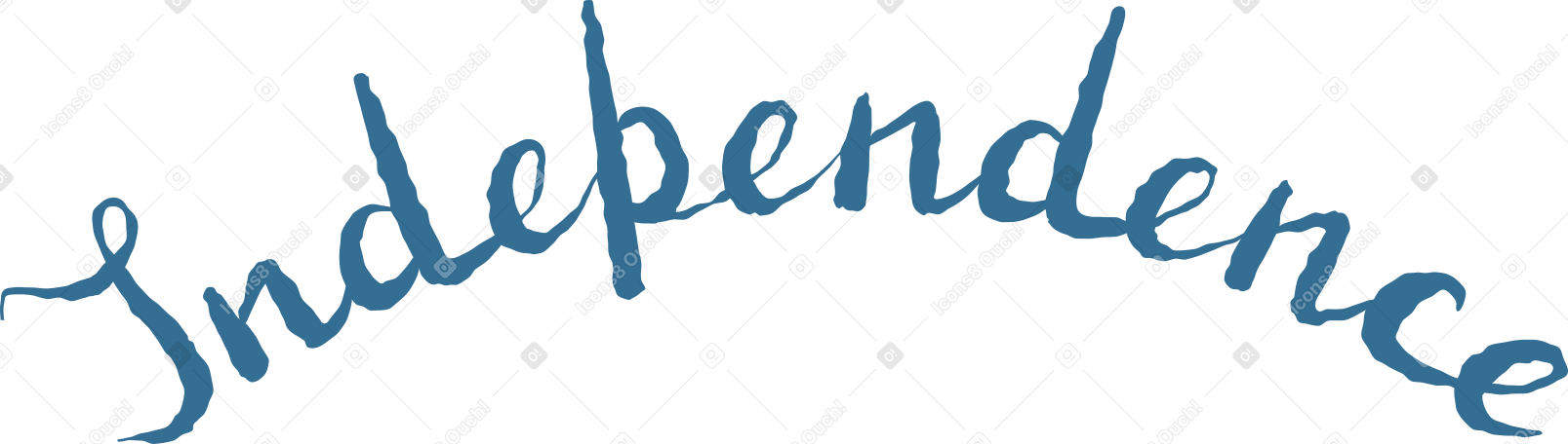 Independence word Illustration in PNG, SVG