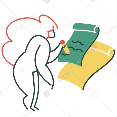 Signing a form Illustration in PNG, SVG