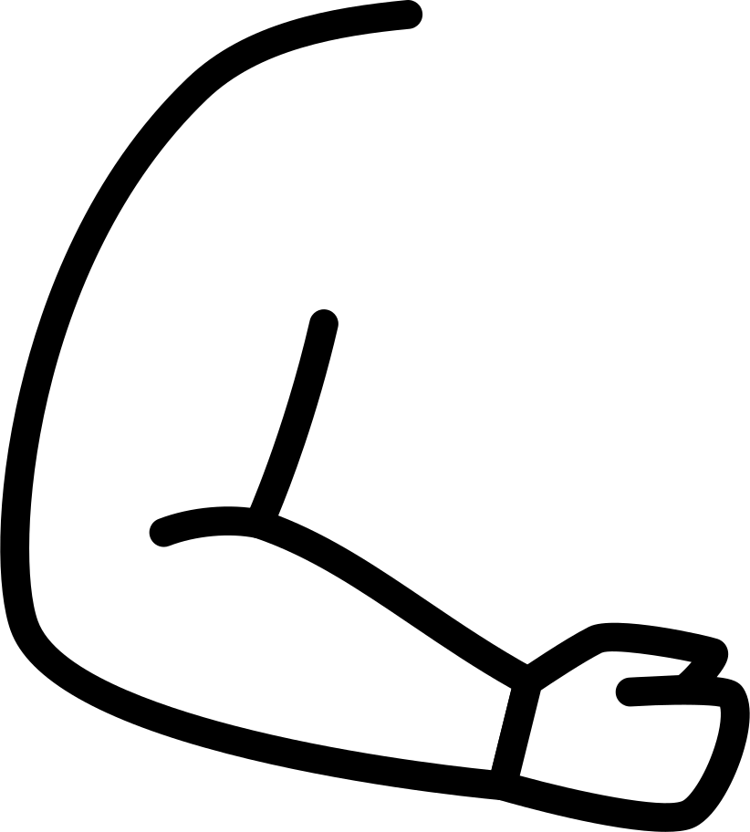 Bent arm holding something Illustration in PNG, SVG