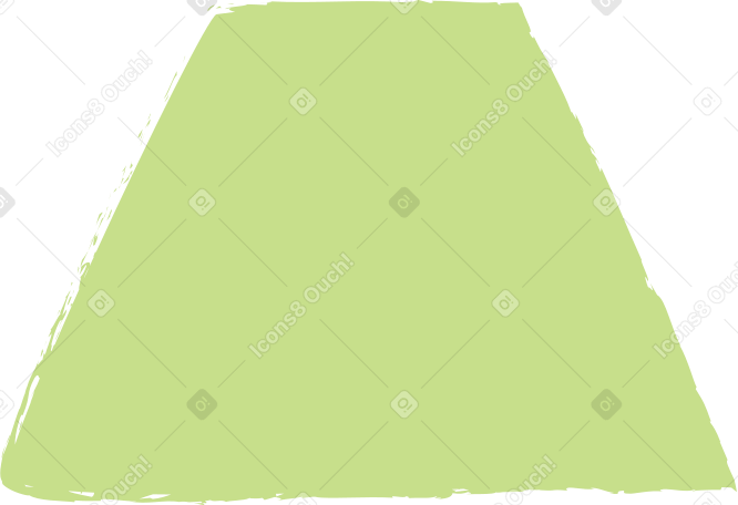 Light green trapezoid Illustration in PNG, SVG