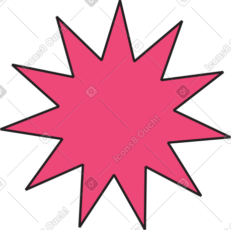 Large twelve-pointed star PNG, SVG