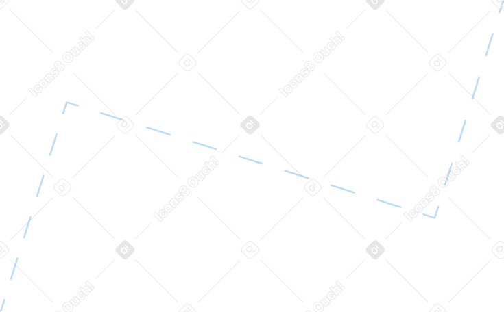Route as a dotted line Illustration in PNG, SVG