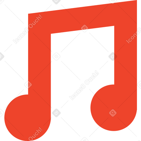 Red Musical Note Png