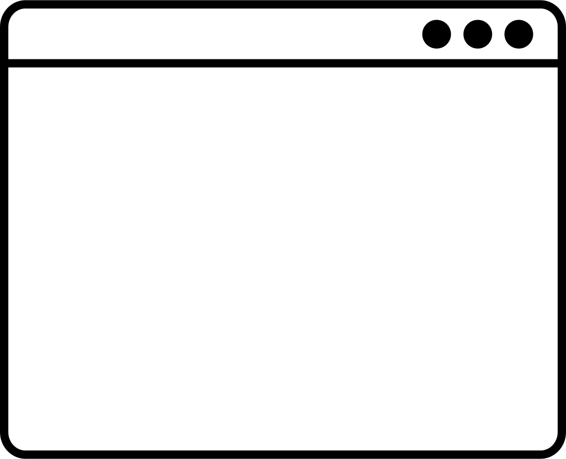 Rectangular browser window Illustration in PNG, SVG