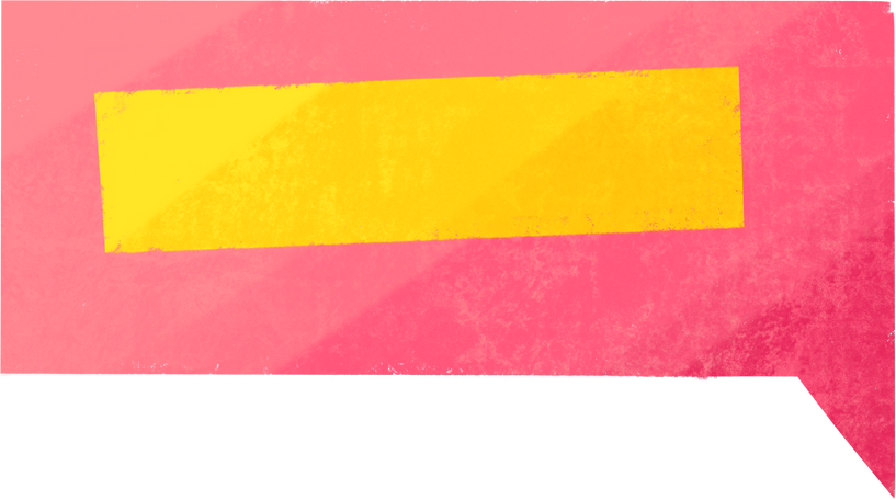 Pink dialog box with text Illustration in PNG, SVG
