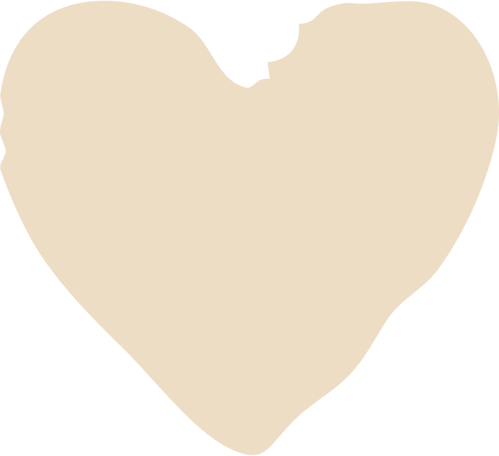 Beige heart shape Illustration in PNG, SVG