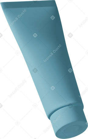 3D blue hand cream Illustration in PNG, SVG