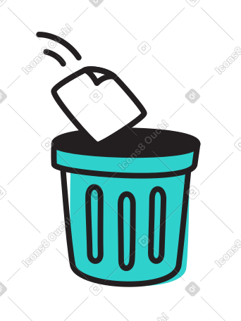 Throwing file in trash bin PNG, SVG
