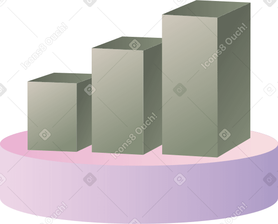 Graph on podium PNG, SVG