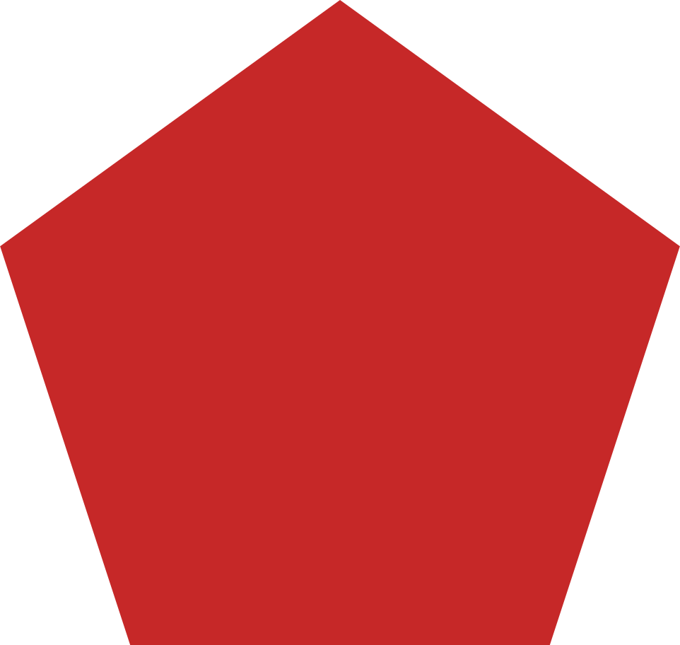 Pentagon red Illustration in PNG, SVG