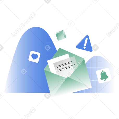 Email marketing campaign and newsletter animated illustration in GIF ...
