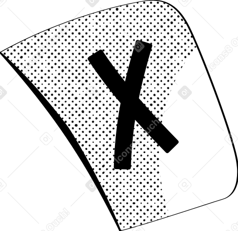 Half letter Illustration in PNG, SVG