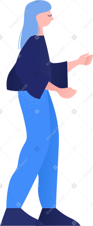 Girl standing Illustration in PNG, SVG