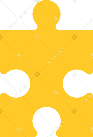 Puzzle piece yellow Illustration in PNG, SVG