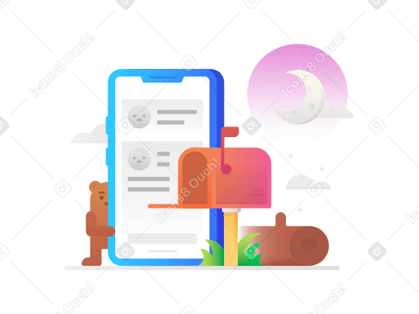 No messages Illustration in PNG, SVG