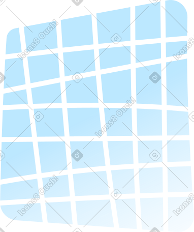 Blue gradient shape with grid PNG, SVG