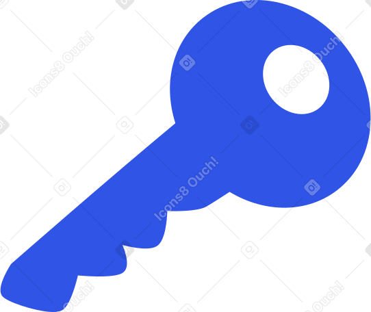 Blue key Illustration in PNG, SVG