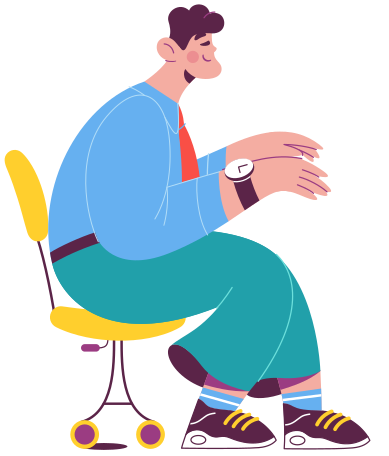 Man typing Illustration in PNG, SVG
