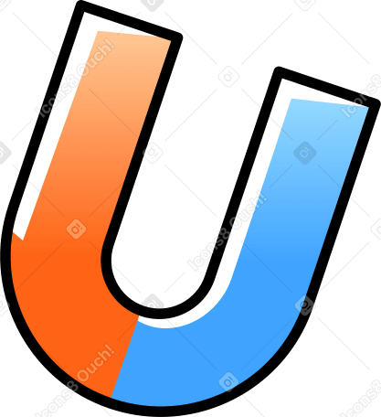 Blue red magnet Illustration in PNG, SVG