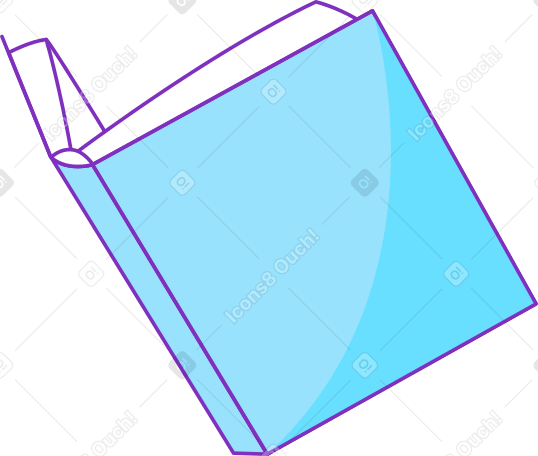 Open blue book Illustration in PNG, SVG
