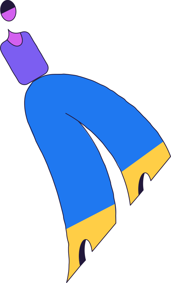 Floating man Illustration in PNG, SVG
