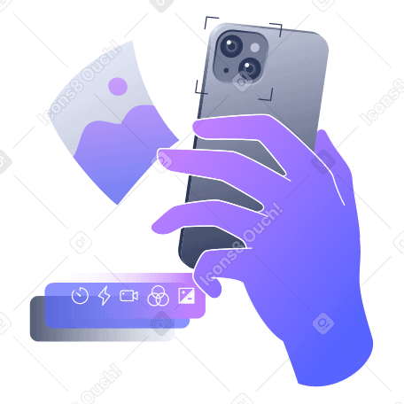 Smartphone camera and camera modes PNG, SVG