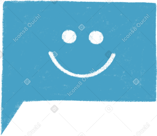 Bubble with a smiley Illustration in PNG, SVG