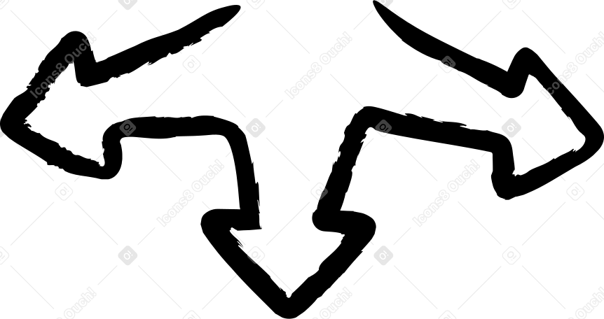 Triple arrow Illustration in PNG, SVG