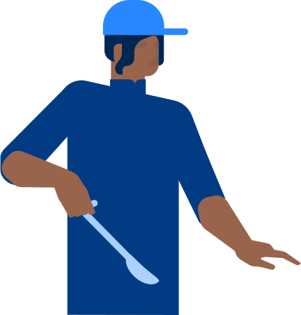 Fast food worker cooks Illustration in PNG, SVG