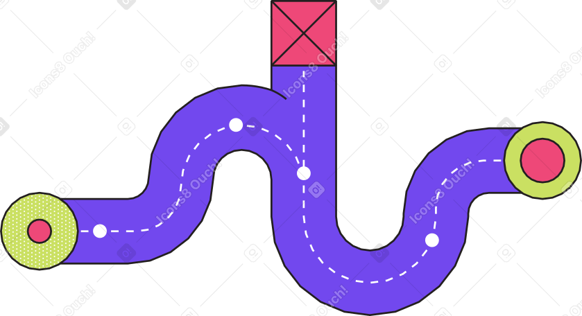 Road map Illustration in PNG, SVG