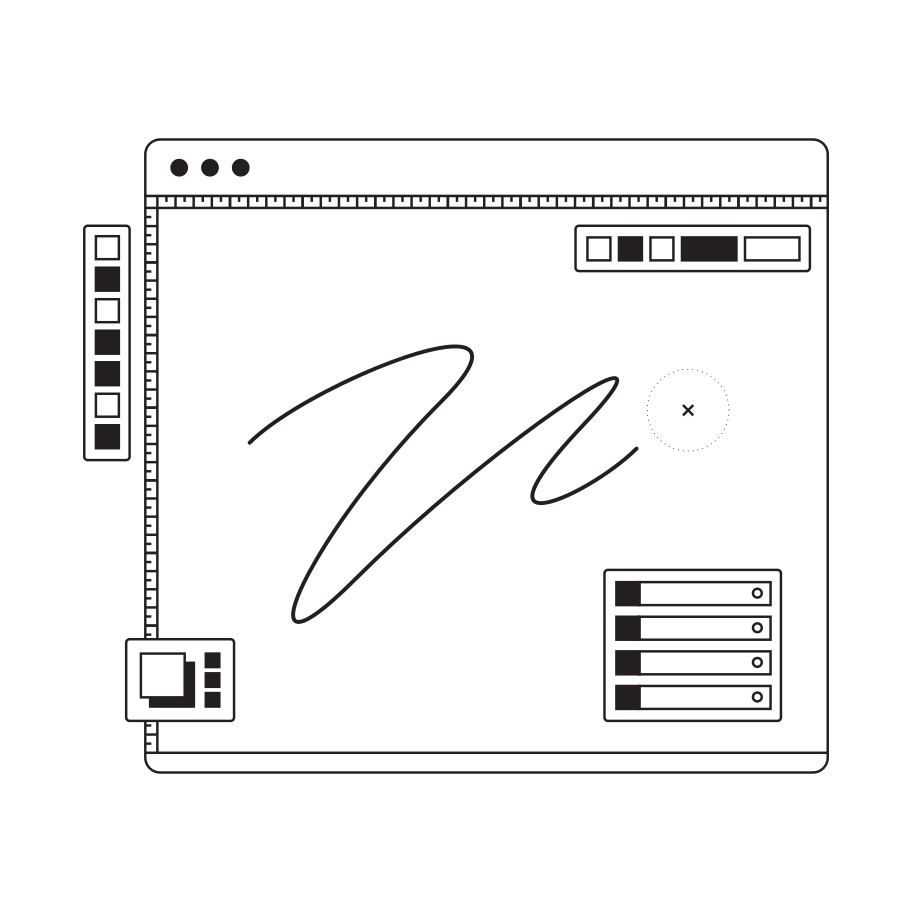 Program bar for design with line Illustration in PNG, SVG