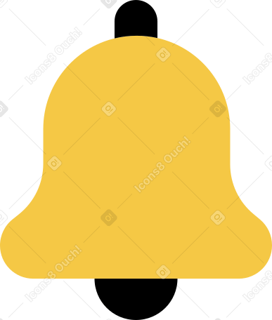 Yellow bell Illustration in PNG, SVG