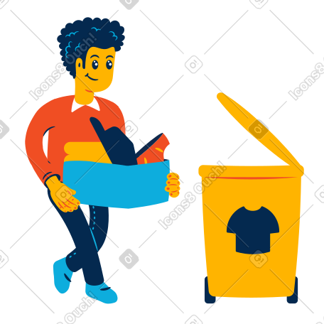 Textile waste sorting PNG, SVG