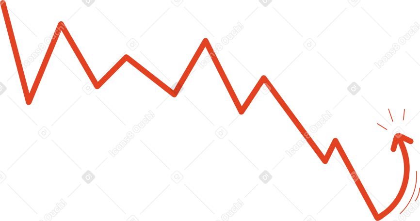 Red corner arrow Illustration in PNG, SVG