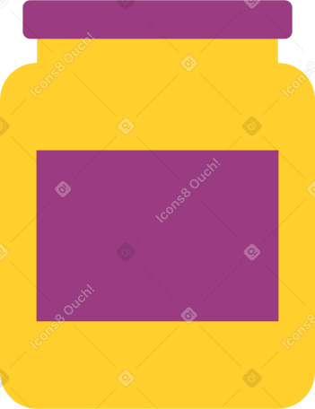 Yellow jar Illustration in PNG, SVG