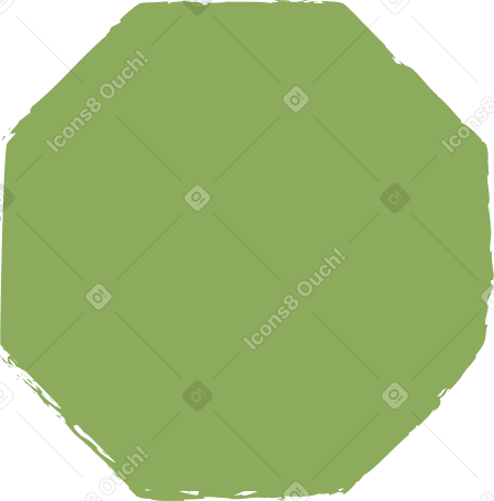 Dark green octagon Illustration in PNG, SVG