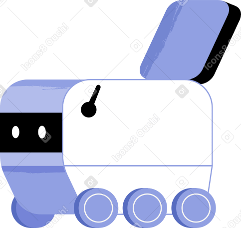 Delivery robot Illustration in PNG, SVG