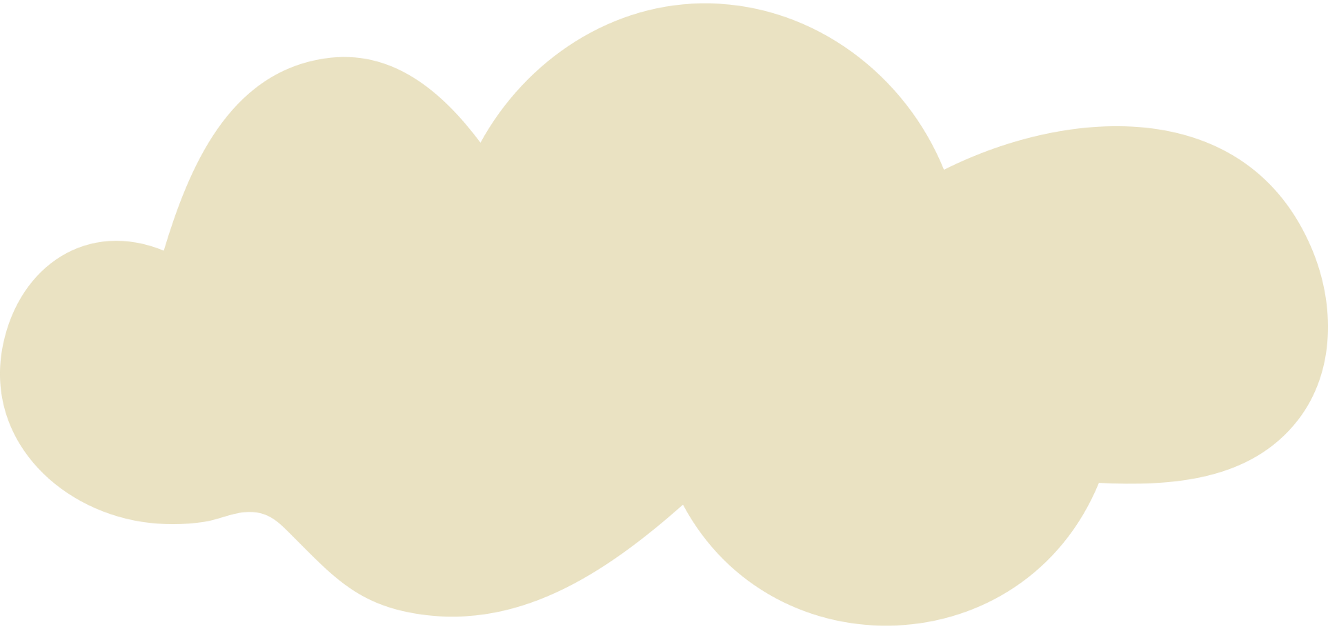 Beige fluffy cloud Illustration in PNG, SVG