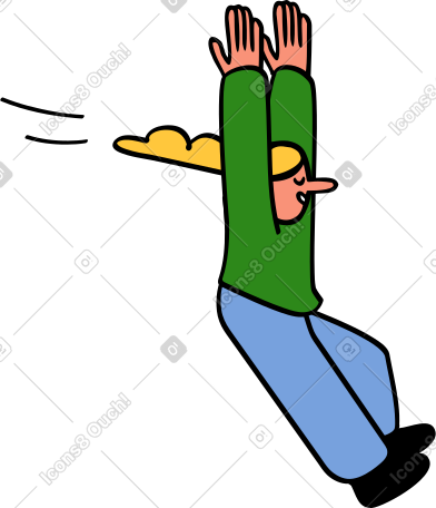 Woman falling down PNG, SVG