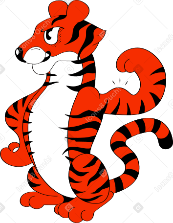 Strong tiger Illustration in PNG, SVG