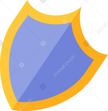 Inclined shield Illustration in PNG, SVG