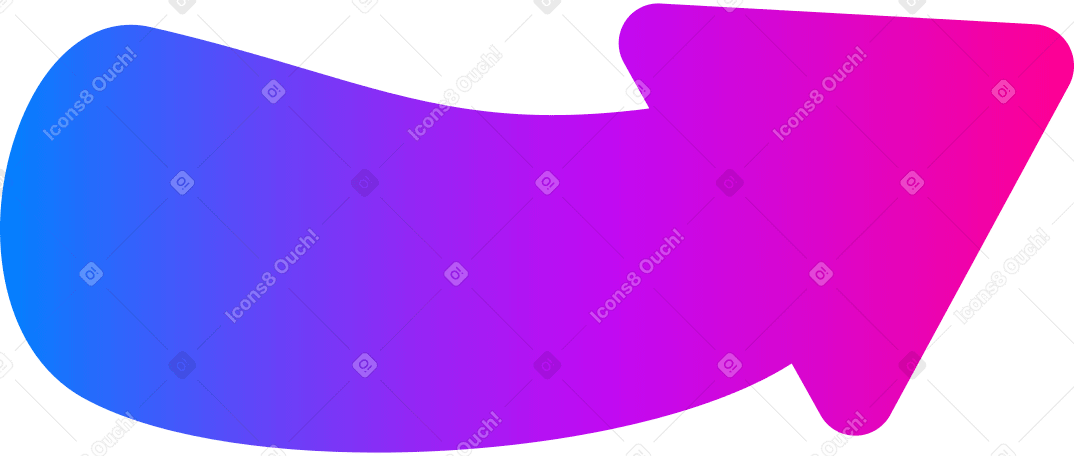 Arrow with gradient Illustration in PNG, SVG