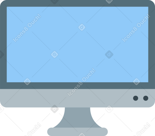 Monitor Illustration in PNG, SVG